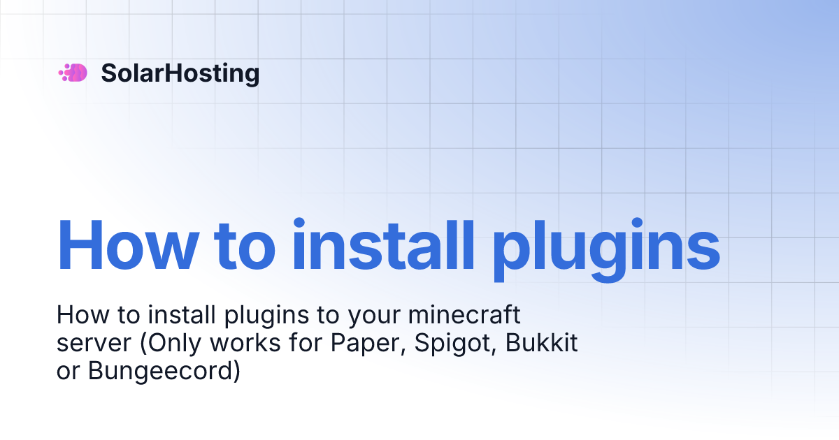 How to install plugins | SolarHosting